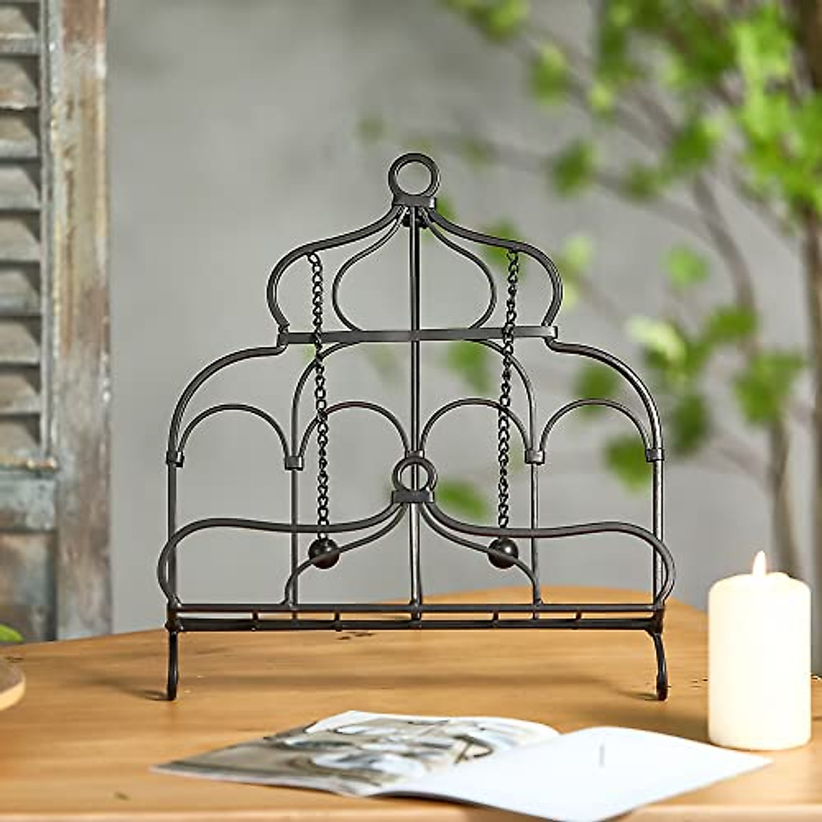 MOCOME Metal Recipe Book Stand Clearance Cookbook Holder for Kitchen (Palace Style)
