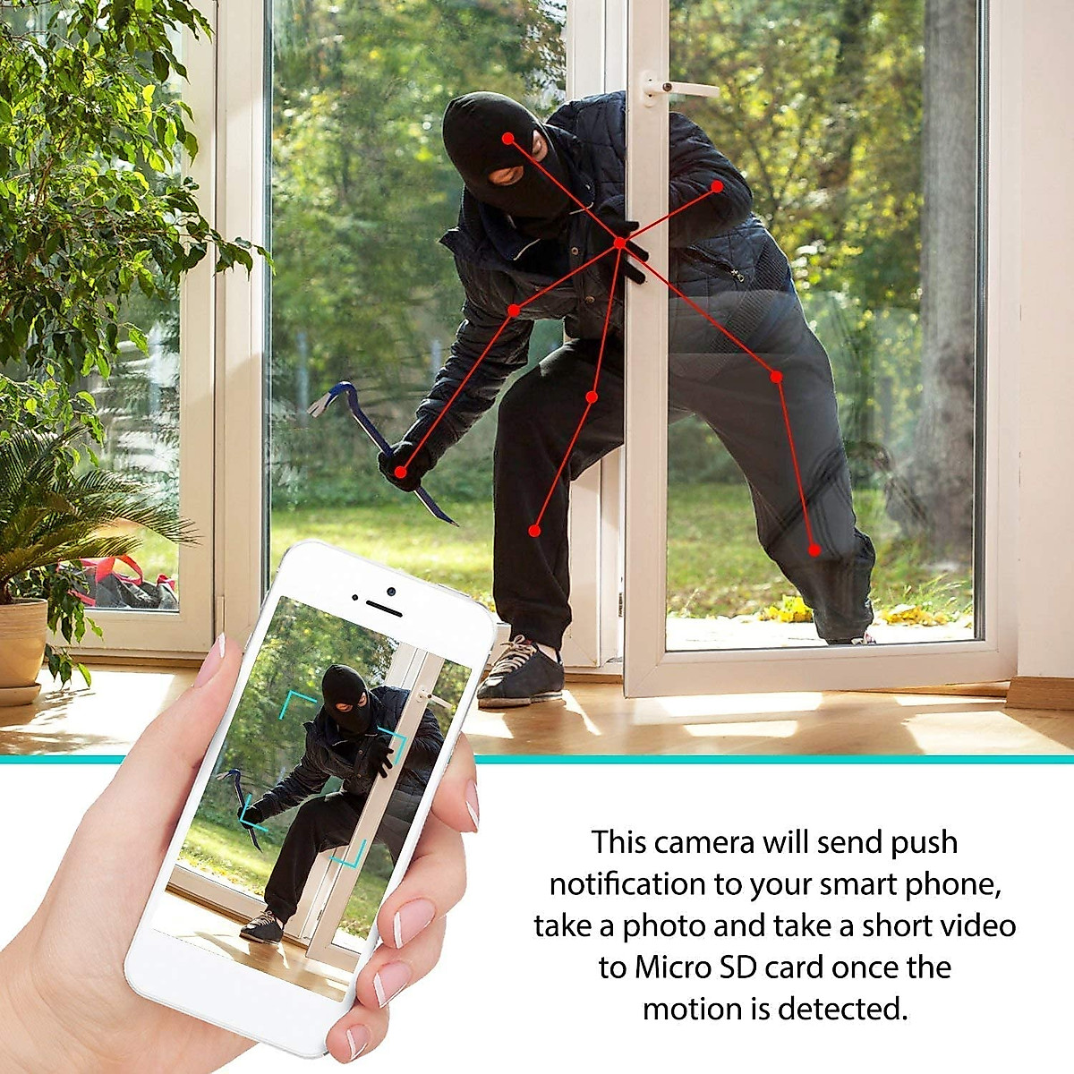 SpyShop WiFi Camera Module Wireless Hidden Camera WiFi Mini Cam HD 1080P DIY Tiny Cams Small Nanny Cameras Home Security Live Streaming Through Android/iOS App Motion Detection Alerts
