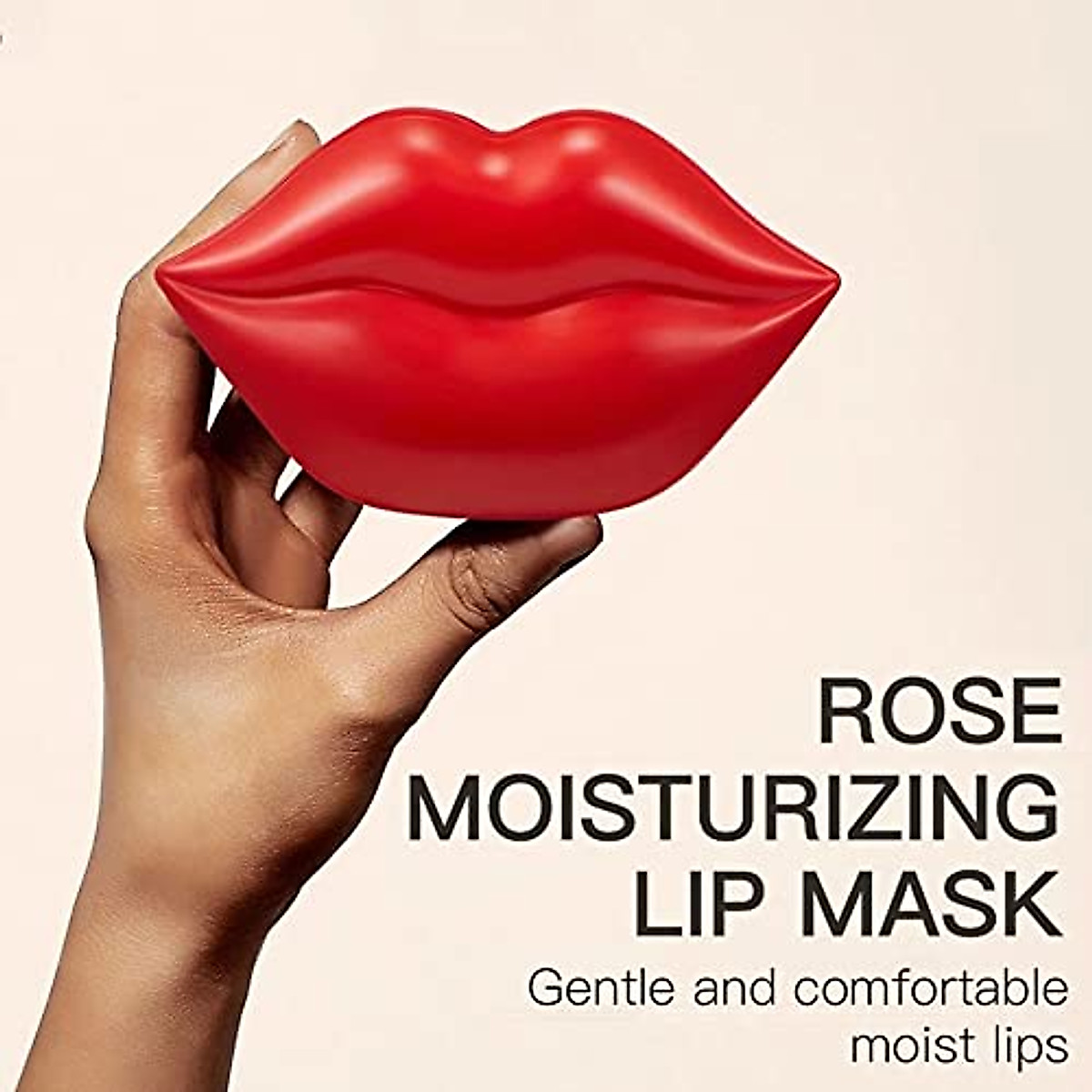 20Pcs Moisturizing Restores Moisture Lip Mask for Dry Lips and Lip Lines Overnight Lip Care, Gel Treatment Plumping ​Lips Mask (Red)