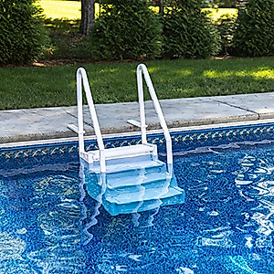 Blue Torrent Easy Pool Step Ladder for Above-Ground Pools