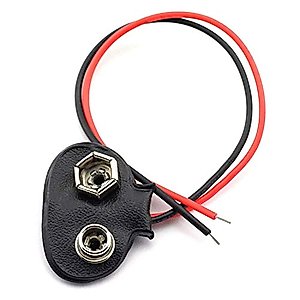 DZS Elec 6pcs 15cm 9V Battery Snap Connector Clip Lead Wire Experimental Battery Snap Power Cable for Arduino Project or LED Light Bar