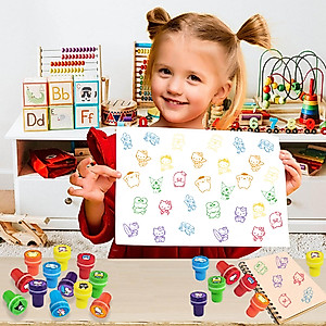 Kawaii Friends Party Decorations, 24pcs Theme Stamps Kawaii Birthday Party Favors, Classroom Rewards Prizes, Kawaii Cartoon Goodie Bag Stuffers for Kawaii Birthday Decorations