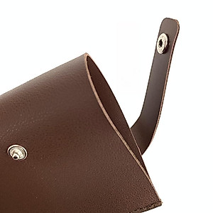 Sanseenia PU Leather Knife Sheath, Durable Meat Cleaver Sheath, Waterproof Chef Knife Edge Guards & Cleaver Covers, Kitchen Wide Knife Protectors (Brown)