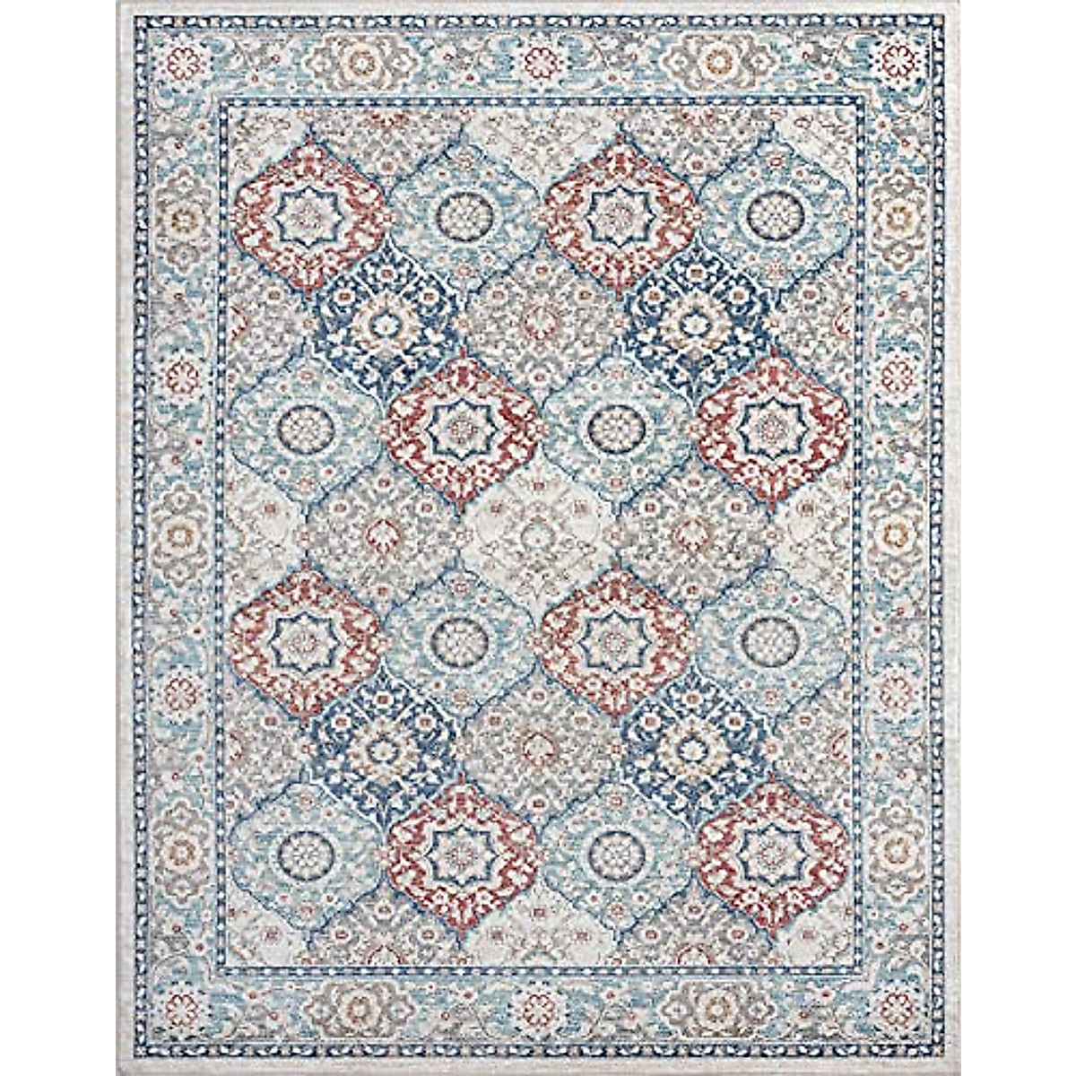Tayse Genevieve Gray Large 8x10 Area Rug 8x10 - Area Rugs for Living Room - Dining Room Rug - Bedroom Rug - Kitchen or Entryway Rug Carpet - Alfombras para Salas - Transitional, Oriental