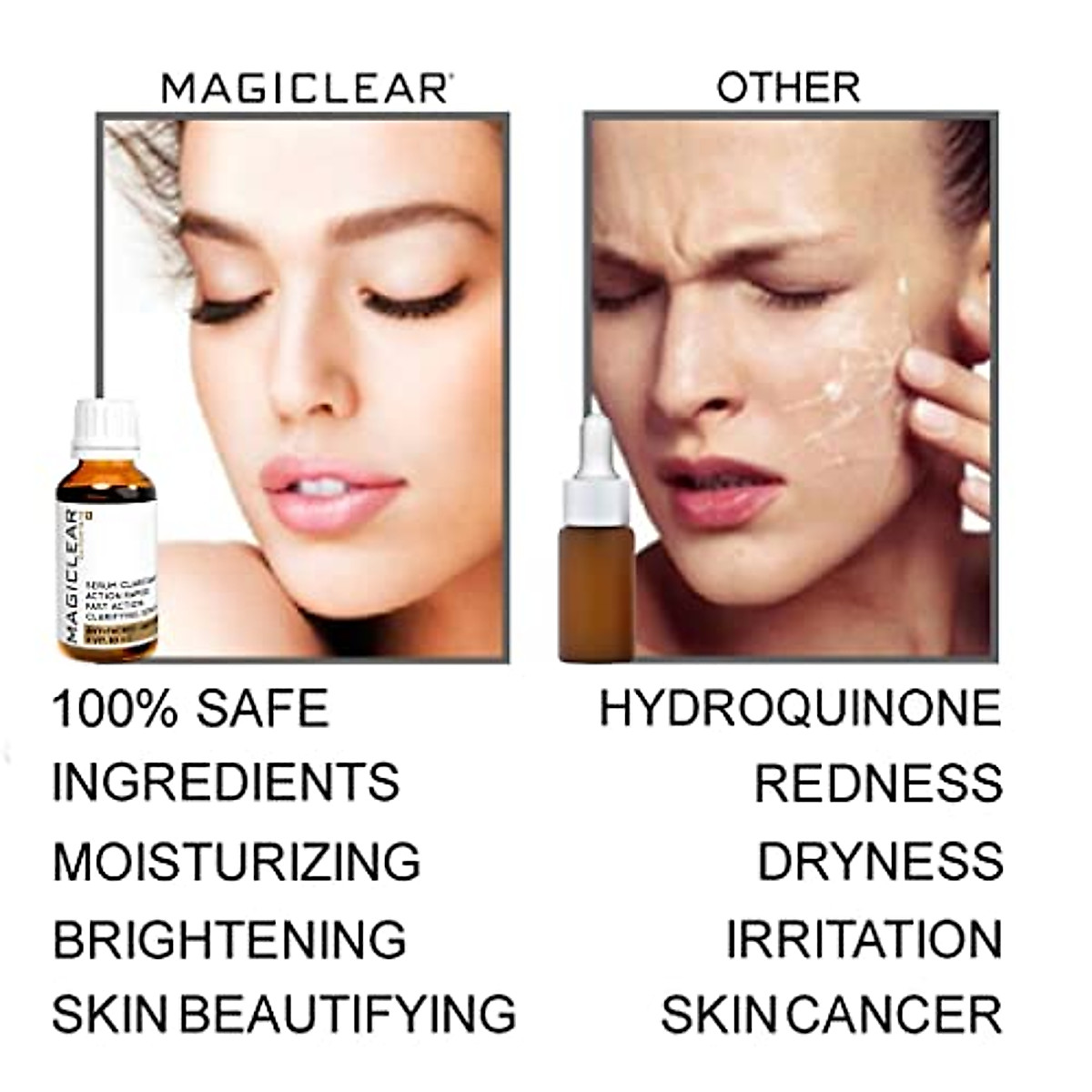 Luxury Dark spot remover for Face and Body Serum - Age spot corrector Acne scar - Anti aging - Bleaching Vitamin C organic Swiss brand Magiclear 30 ml