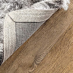 nuLOOM Latonia Silken Shag Area Rug, 5' x 8', Silver