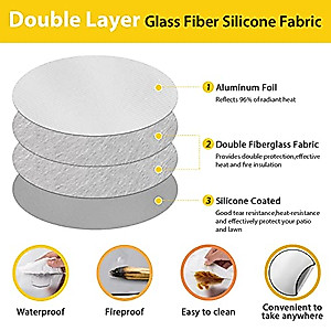 LIWELFLAM Grill Mats for Outdoor Grill 36 inches, Bbq Grill Mat, Grill Mats for Outdoor Grill Deck Protector, Grill Matt, Bbq Mat for Under Bbq