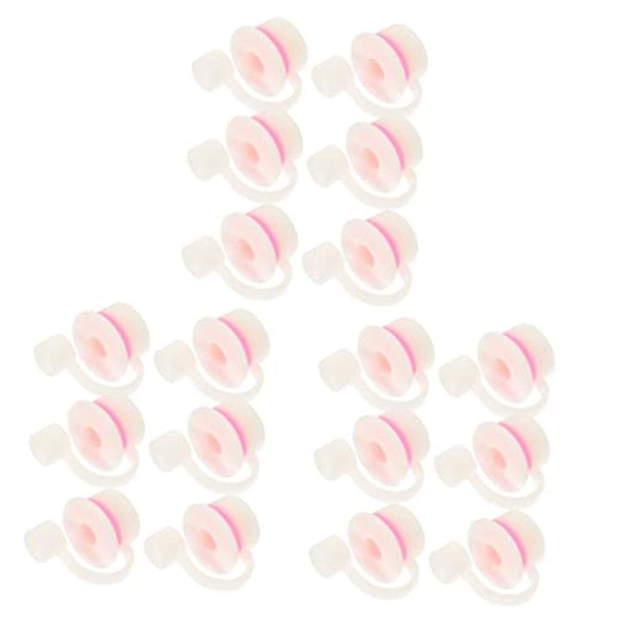 ABOOFAN 18 Pcs Straw Cap Straw Covers Straw Decors Silicone Straw Straws for Tumblers Straw Hole Cover Drinking Straw Cover Reusable Straw Tips Covers Straw End Plugs Glass Straight 8mm