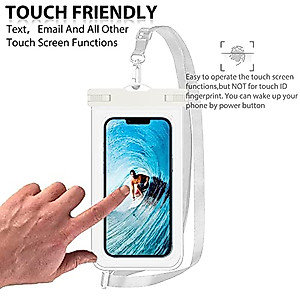 2 Packs Universal Waterproof Phone Pouch and 2packs Large Phone Waterproof Dry Waist Pack IPX8 Outdoor Hiking Beach Water Sports Floating Swimming Boating Kayaking Fishing