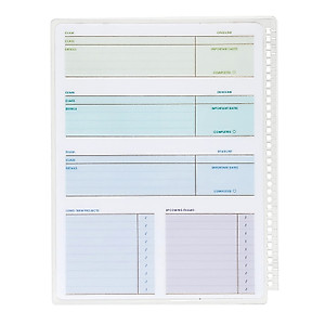 7" x 9" Snap-in Dashboard for Projects & Exams. Two-Sided Wet Erase Surface. Gold Metallic Accents. Fits Spiral Notebooks 7" x 9" or Larger by Erin Condren.