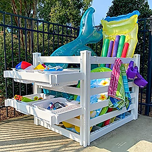 Zippity Outdoor Products ZP19061 36" W x 64" L x 38" H Zippity Poolside Deckbox Storage Organizer