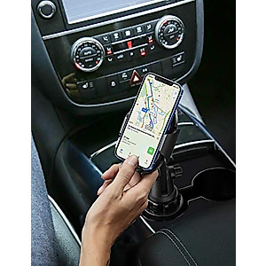 UGREEN Cup Car Phone Holder One-Button Release Cell Phone Mount Automobile Universal Adjustable Compatible for iPhone 13 12 Pro Max XR 8 7 and Android Smartphones