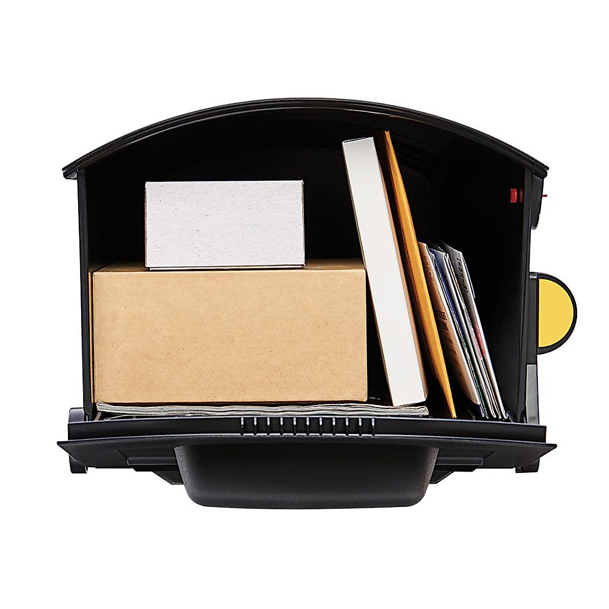 ARCHITECTURAL MAILBOXES Patriot Large Capacity, Plastic Post Mount Mailbox, Black