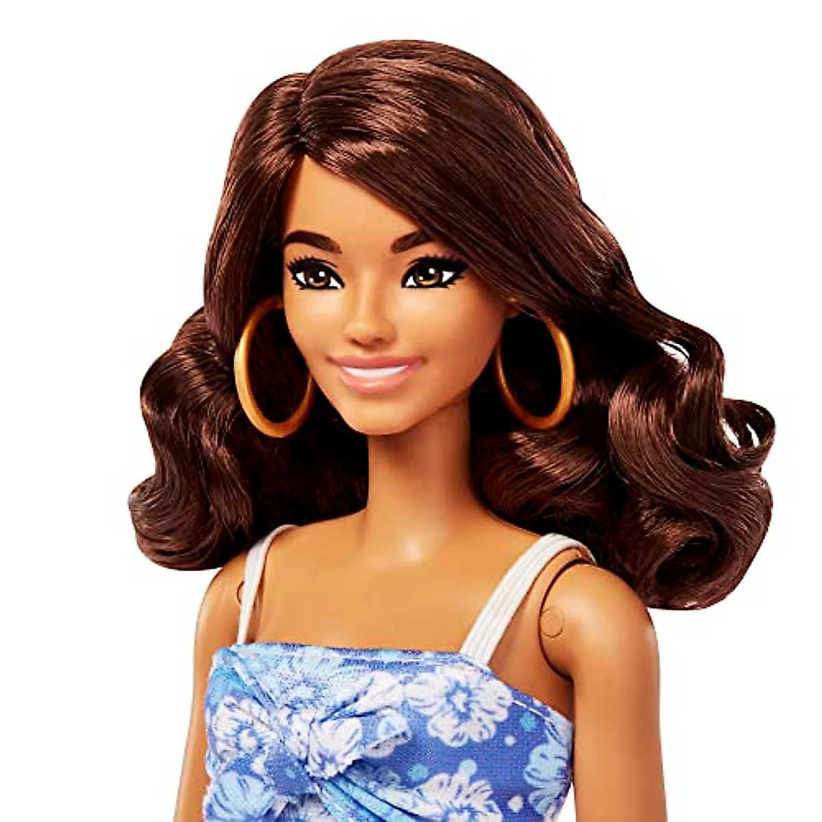 Barbie Loves the Ocean Doll, Brunette with Blue Sundress and Accessories, Doll and Clothes Made From Recycled Plastics
