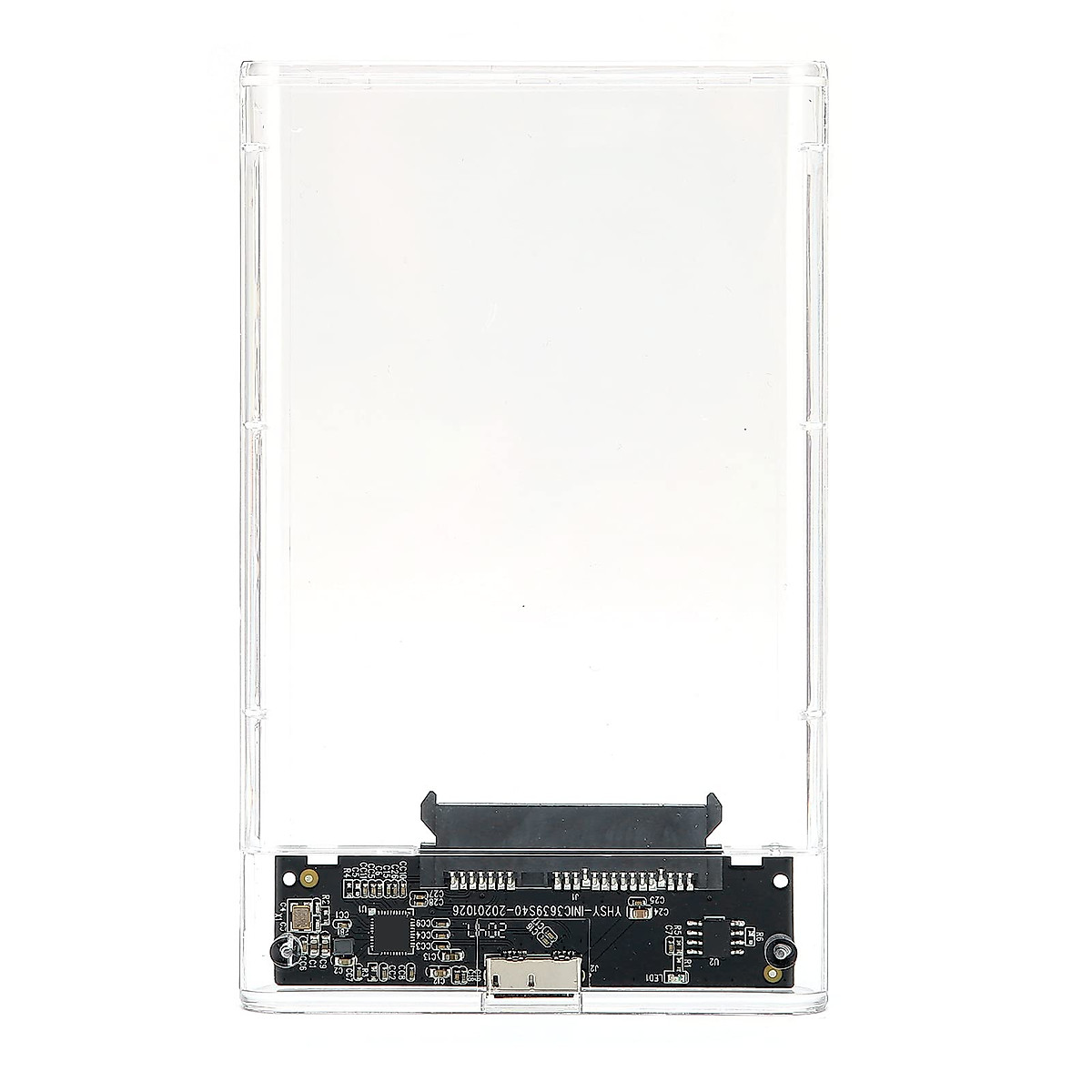 01 Transparent SSD Enclosure, Computer Accessories Plug and Play Transparent SSD Case for Hard Drive for Laptop SSD Solid State Drive
