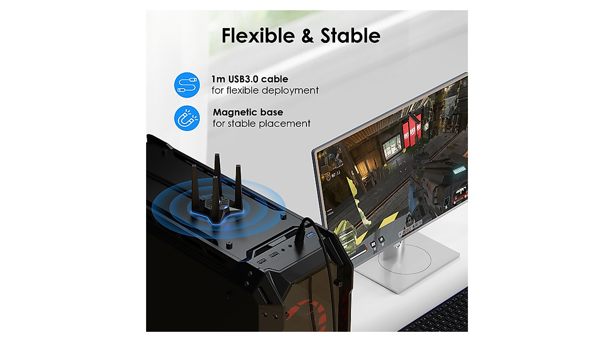 AX1800 USB WiFi 6 Adapter - High-Speed Connectivity