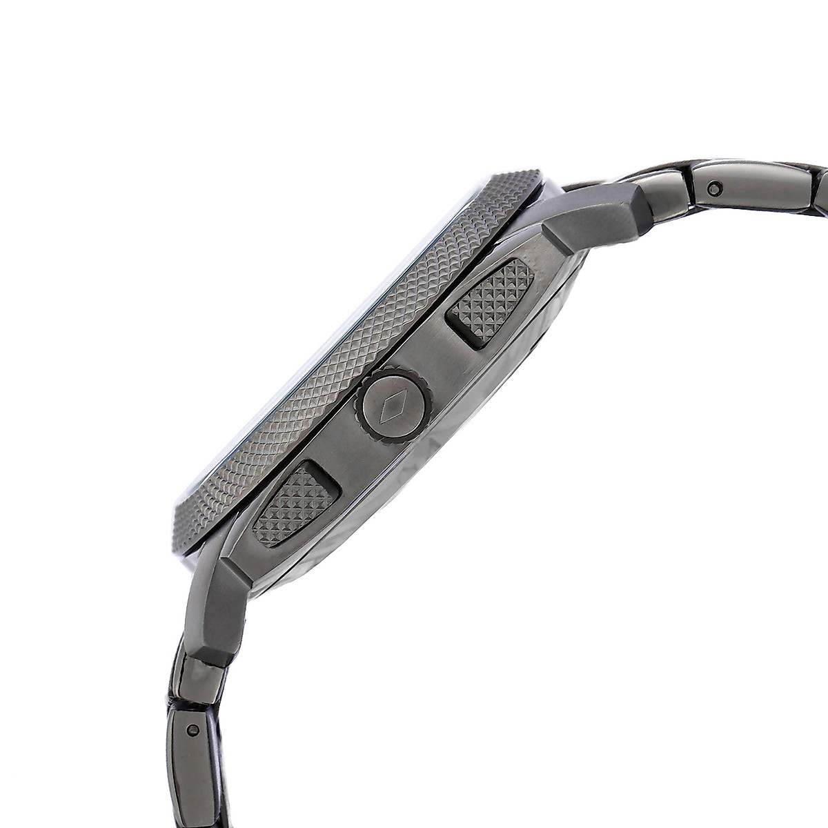 Fossil Men's 45mm Machine Stainless Steel Hybrid Smart Watch, Color: Smoke (Model: FTW1166)