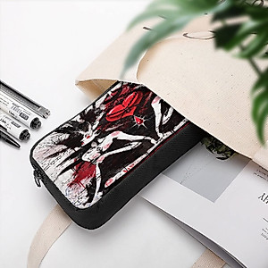 Graffiti on A Brick Wall Two Women Pencil Case Pencil Pouch Coin Pouch Cosmetic Bag Office Stationery Organizer