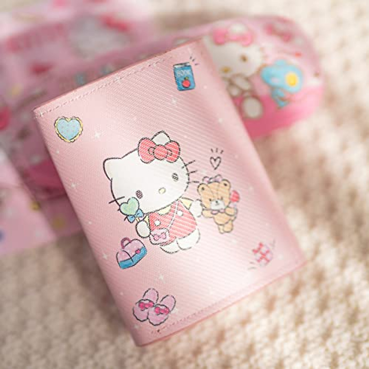 oneZHI Cartoon Wallet For Girls Women Cute Kawaii Anime Kitty Melody Pu Slim Thin Short