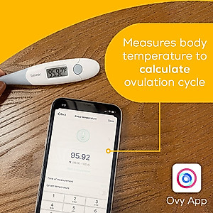 Beurer Digital Basal Thermometer, Oral Thermometer with Memory Function, Measures Basal Body Temperature, Accurate Digital Thermometer for Fever and Natural Family Planning, OT20