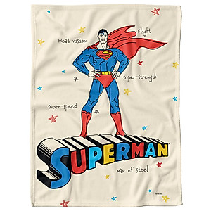 LOGOVISION Superman Lightweight Baby Blanket, 30"X40", Making A Superman Unisex for Infants Girls & Boys