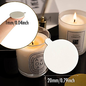 240 PCS Double-Sided Candle Wick Stickers, Heat-Resistant Candle Stickers with The Little ‘‘Tail’’, Adhere Steady in Hot Wax Stickers for Candle Making