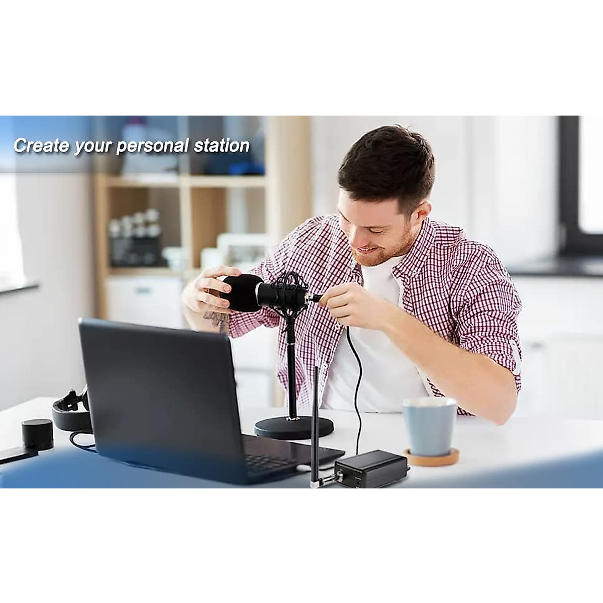 Fm Transmitter, Stereo Transmitters for Church Parking Lot Drive-in Home Supermarket Conference Factory Lights Show