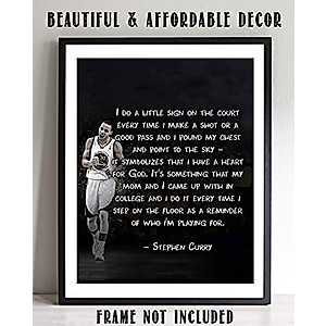 Do a Little Sign - Inspirational Quotes Wall Art, Motivational Wall Decor Print With Stephen Curry Quotes For Home Wall Decor, Office Decor & Gym Wall Decorations, Unframed-8 x 10"