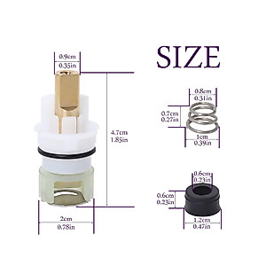 RP25513 Faucet Stem Replacement Kit for Compatible with Delta Faucet, with RP4993 Seat and Spring (2 Pack)