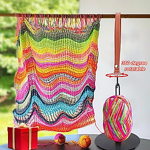 Palksky Portable Wrist Yarn Holder with Wrist Strap, Wool Magnetic Mini Yarn Holder for Crocheting/ Knitting on the go, Stainless Steel Yarn Organizer Storage