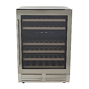 DUURA Elite DE430WCDZSS Wine Cooler Designer Series Dual-Zone, 46-Bottle, Metallic