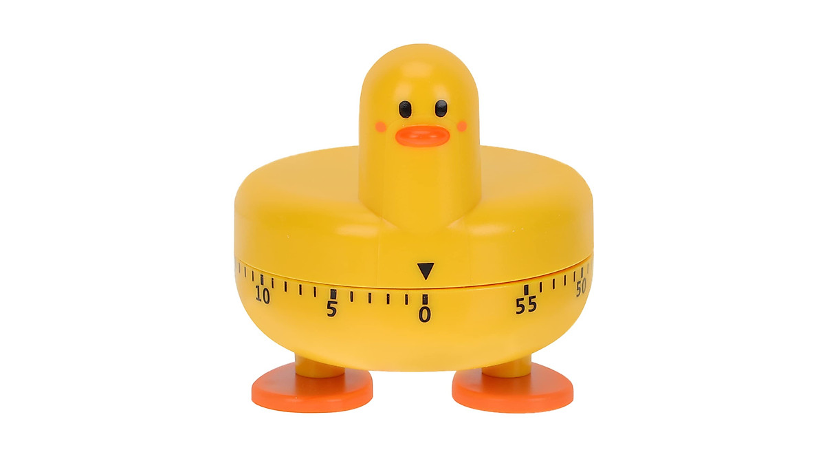 Angoily Yellow Duck Timer Mechanical Kitchen Timer 60- Minute Wind Up ...