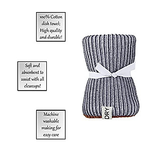 Santa Barbara Design Studio Table Sugar Woven Cotton Dish Towel, 24 x 15.5-Inch, Grey