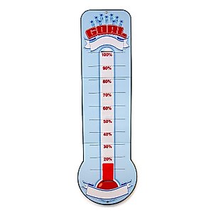 BigMouth Inc. Goal Chart, Goal Setting Thermometer for Classroom & Office Decor, 48” x 11”