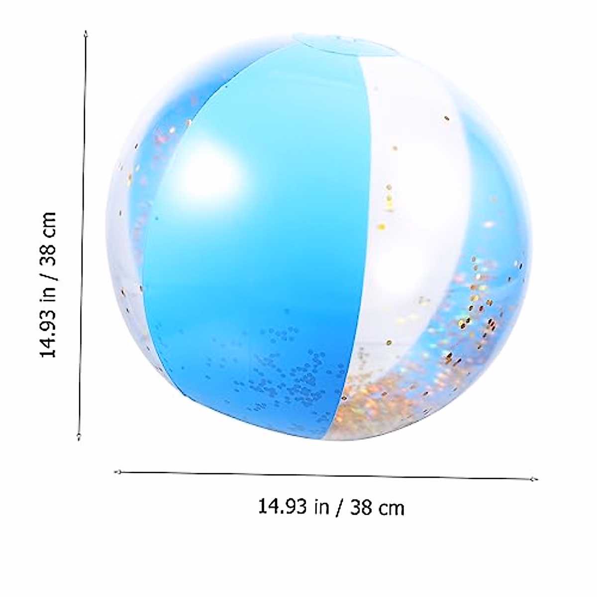 COOLHIYA 3pcs Glitter Beach Ball Beach Balls for Kids Mini Toys for Kids Pool Party Toys Pool Party Float Large Beach Ball Inflatable Glitter Beach Ball Water Inflatable Ball Football Child