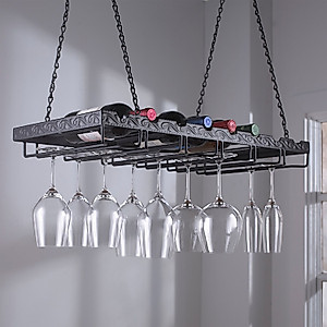 Wine Enthusiast Metal Hanging Wine Glass Rack