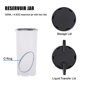 JIFETOR Hand Vacuum Pump Tester and Brake Clutch Bleeder Tool 2-in-1 Kit, One-Man Handheld Automotive Brake Fluid Bleeding Set, with Gauge Jar Adapters for Bike Motorcycle Car Truck Diagnosis