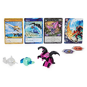 Bakugan Evolutions, Wrath with Nano Clutch and Echo Platinum Power Up Pack, True Metal Bakugan Action Figure, 2 Nanogan, 2 Bakucore, 2 Ability Cards, Kids Toys for Boys and Girls, Ages 6 and Up