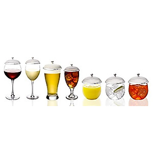 BevHat Stainless Steel Wine Glass Cover (Pack of 4). Keep The Bugs Out of Your Drinks While Outdoors. Outdoor Drink Covers for Coffee Mugs, Tea Cups, and Water Glasses. Wine Accessories to Protect Your Beverage Outside.