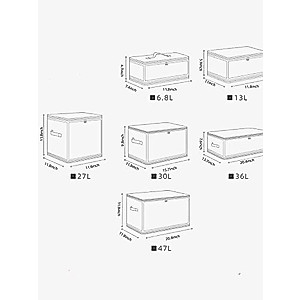 VBROS Foldable Transparent Storage Bin Reusable Stackable for Storing Clothes, Blankets, comforters, Sheets, Pillows and book storage (1 PCS) (20x12x12)
