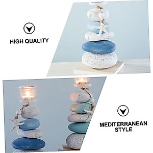 Veemoon 1pc Candlestick Driftwood Decor Nautical Tabletop Decor Fireplace Mantle Decor Dining Table Decoration Retro Home Decor Home Decorations Wood Trim Glass Birthday Present Household