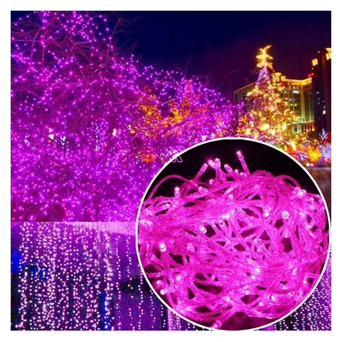 LIUPENGWEI Outdoor Fairy String Lights 10M With 100 LED 8 Modes Wave Rope Lights Icicle Curtain Light,Waterproof Festival Lighting For Garden Patio Yard Home Wedding Party And Christmas Decoration gar
