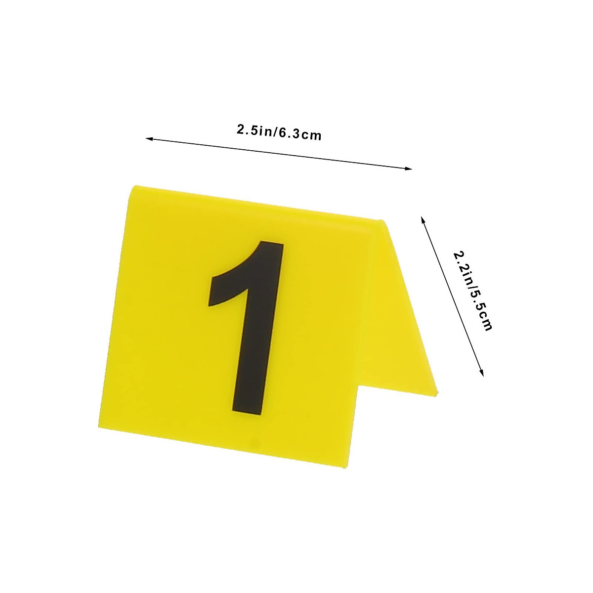 Hemoton 10pcs Evidence Markers Crime Scene Marker Tents 1-10 Table Number Tents for Halloween Party Decorations Yellow
