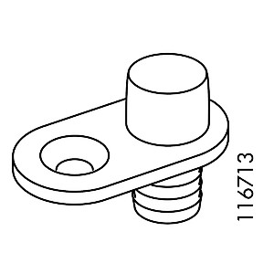Spare Hardware Parts HEMNES Shoe Cabinet Parts Replacement for IKEA Part #110364 and #116713 (Pack of 4 Each)