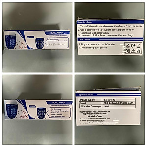 Jahy2Tech Bug Zapper Indoor,4 Pack Electronic Mosquito Zapper Indoor Mosquito Killer Lamp with UV Light Attractant,Plug in Fruit Fly Traps Indoor for Home, Living Room, Office Pest Control, Gery