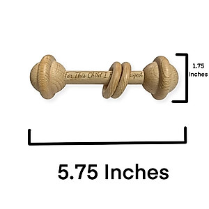 Baby Salute Personalized Custom Rattle Natural Beechwood Baby Rattle Name Engraved Educational Baby Boy or Girl Newborn Gift Baby Shower Keepsake