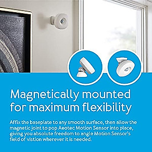 Aeotec SmartThings Motion Sensor, Zigbee, Magnetic Mounting, Works with Smart Home Hub and Compatible Zigbee Hubs