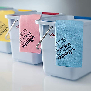 Vileda Professional | PVA Microfiber Green | All Purpose Cleaning Shammy | Shiny Streak Free Results | Synthetic Chamois Towel | Smooth & Absorbent Materials | 5 Pack