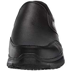 Skechers Men's Bronwood Food Service Shoe, Black Leather, 13
