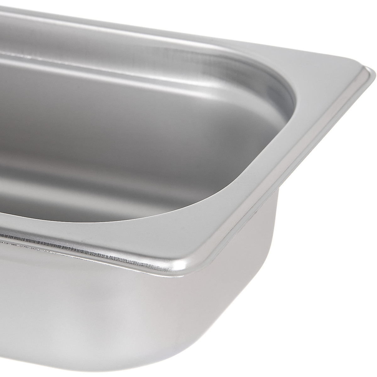 Carlisle FoodService Products Durapan Long Steam Table Pan for Catering, Hotel, and Restaurants, Stainless Steel, 1/2 Size 2.5 Inches Deep, Silver, (Pack of 6)